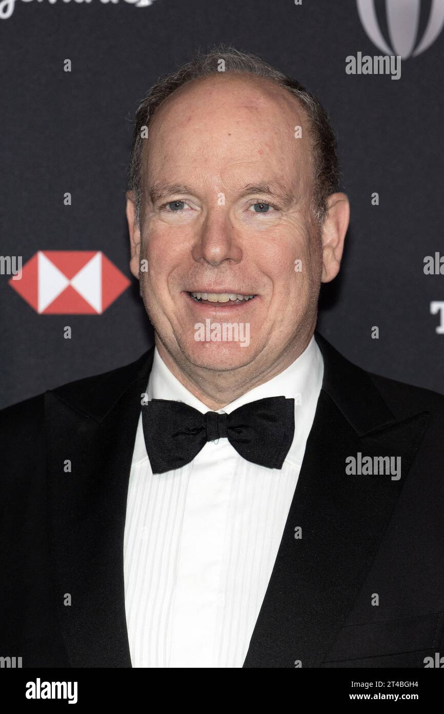 Paris, France. 24th Sep, 2023. Sir Bill Beaumont and Prince Albert of ...