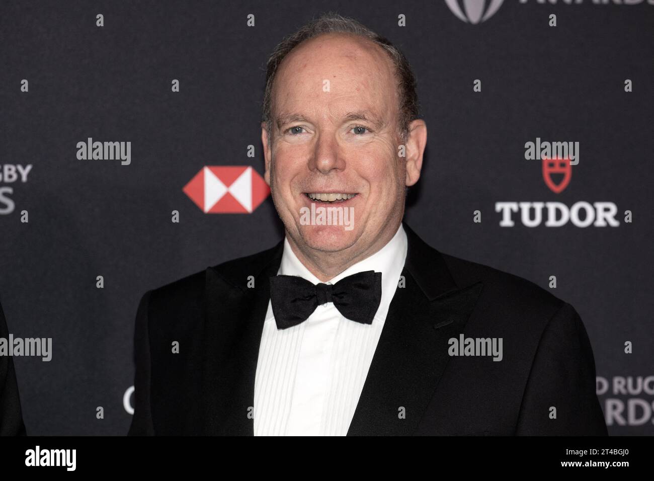 Paris, France. 24th Sep, 2023. Sir Bill Beaumont and Prince Albert of ...