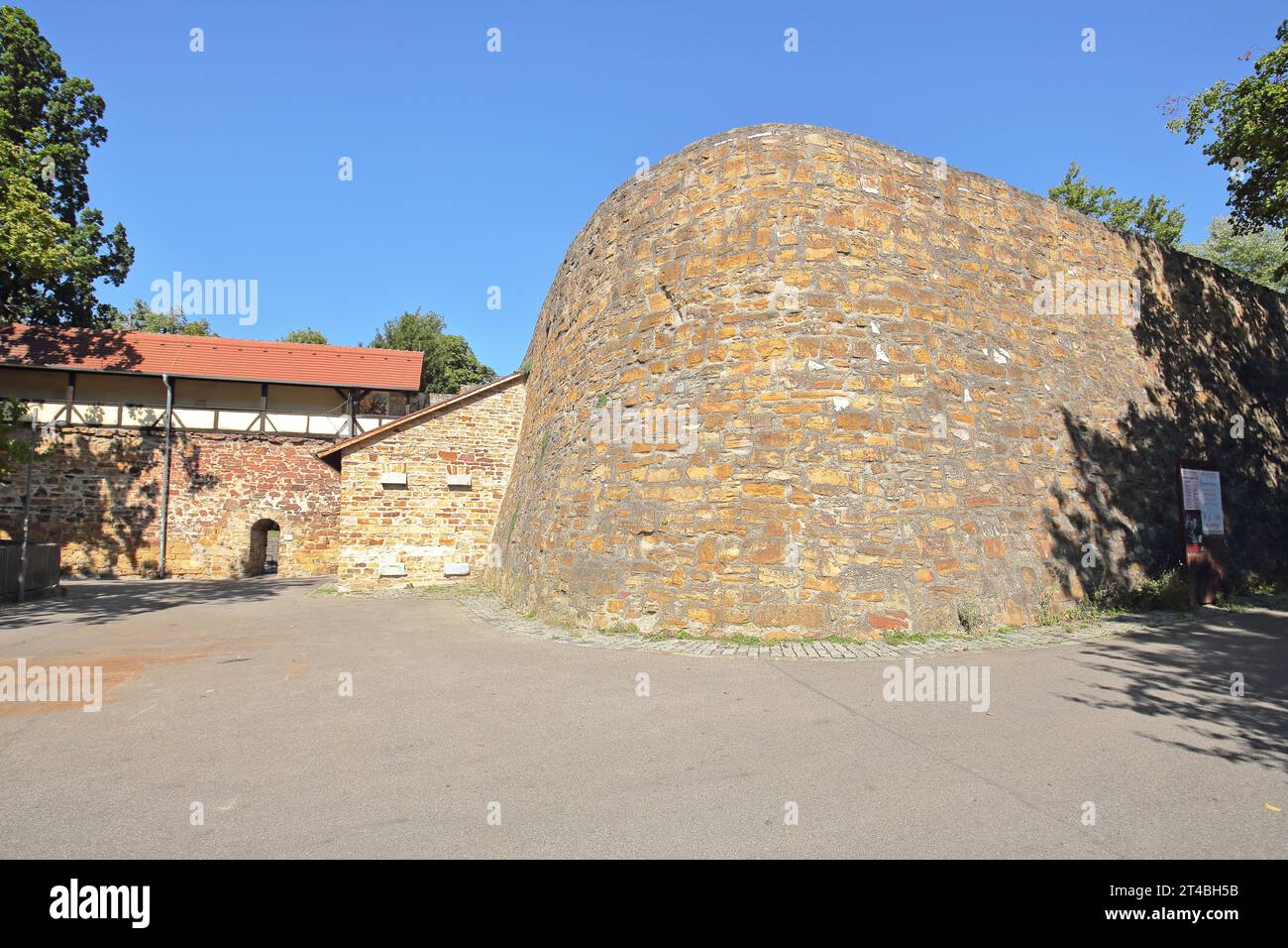 Historic bastion built 16th century, town fortification and town wall ...