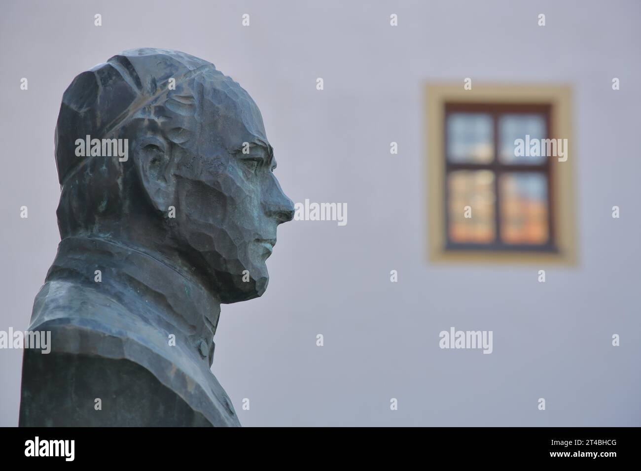 Monument to pastor and priest Adolph Kolping, head, bust, detail ...