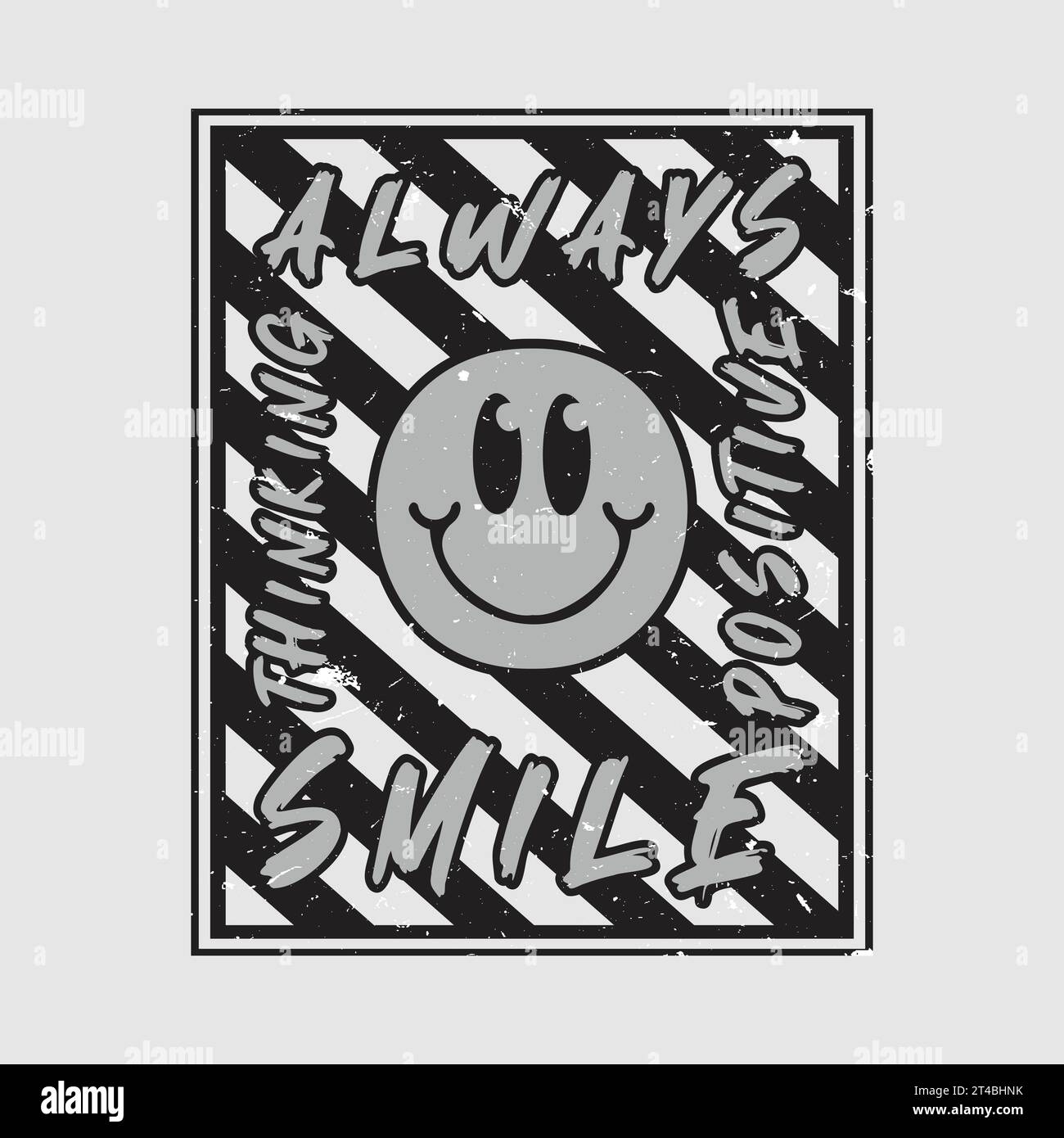 Smile face emoji with always smile, positive thinking phrase. Positive ...