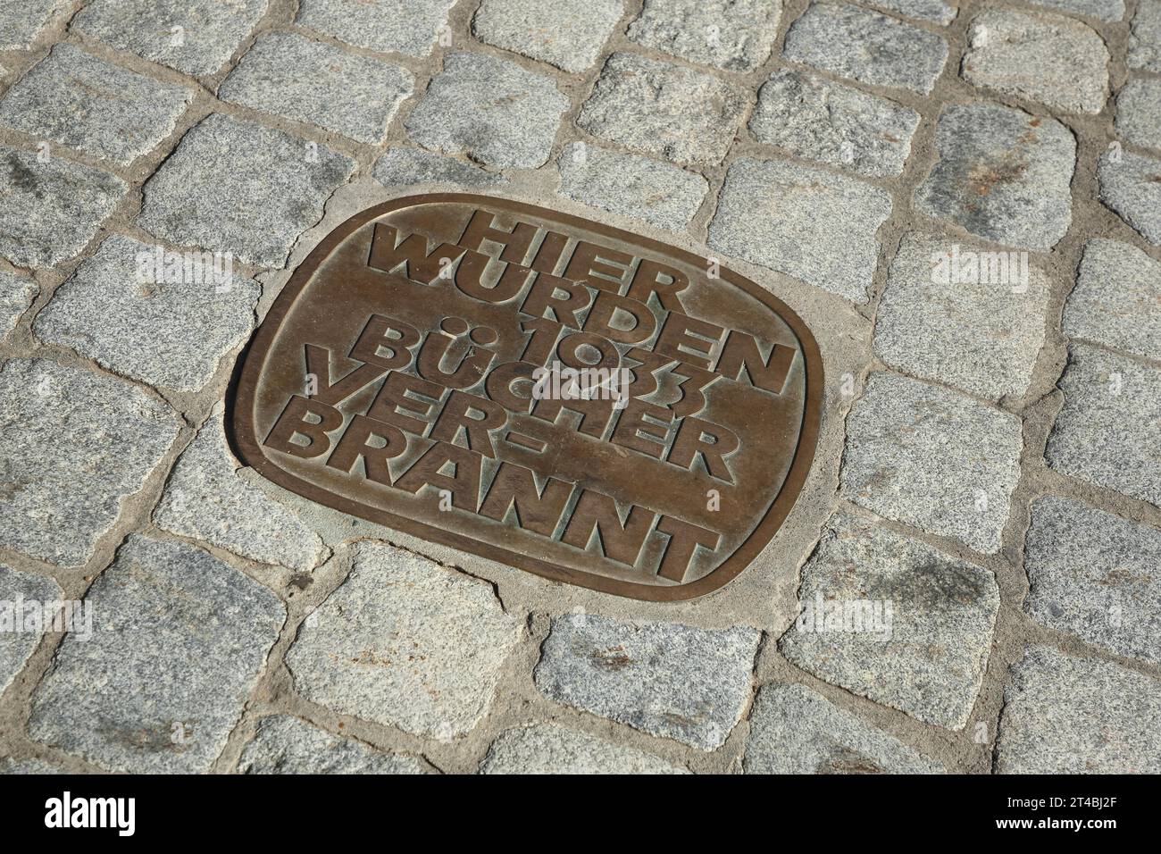 Memorial to book burning during Nazi period in 1933, National Socialism ...