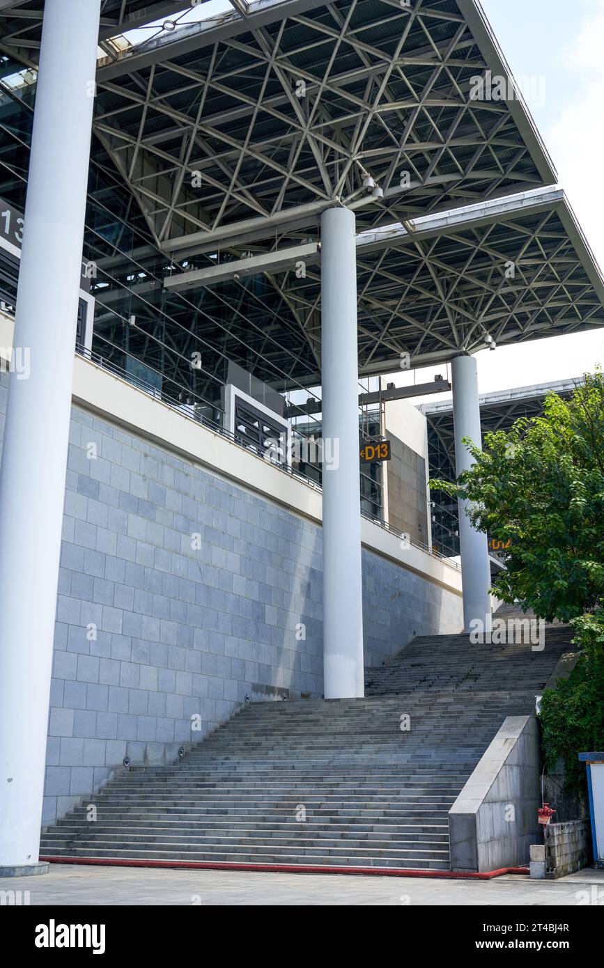 Large staircase inside the exhibition center Stock Photo - Alamy