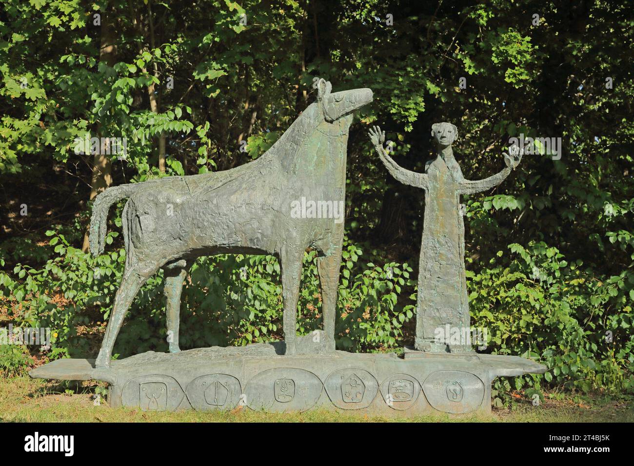 Sculpture The 7th Day of Creation by Heinrich Kirchner 1963, horse ...