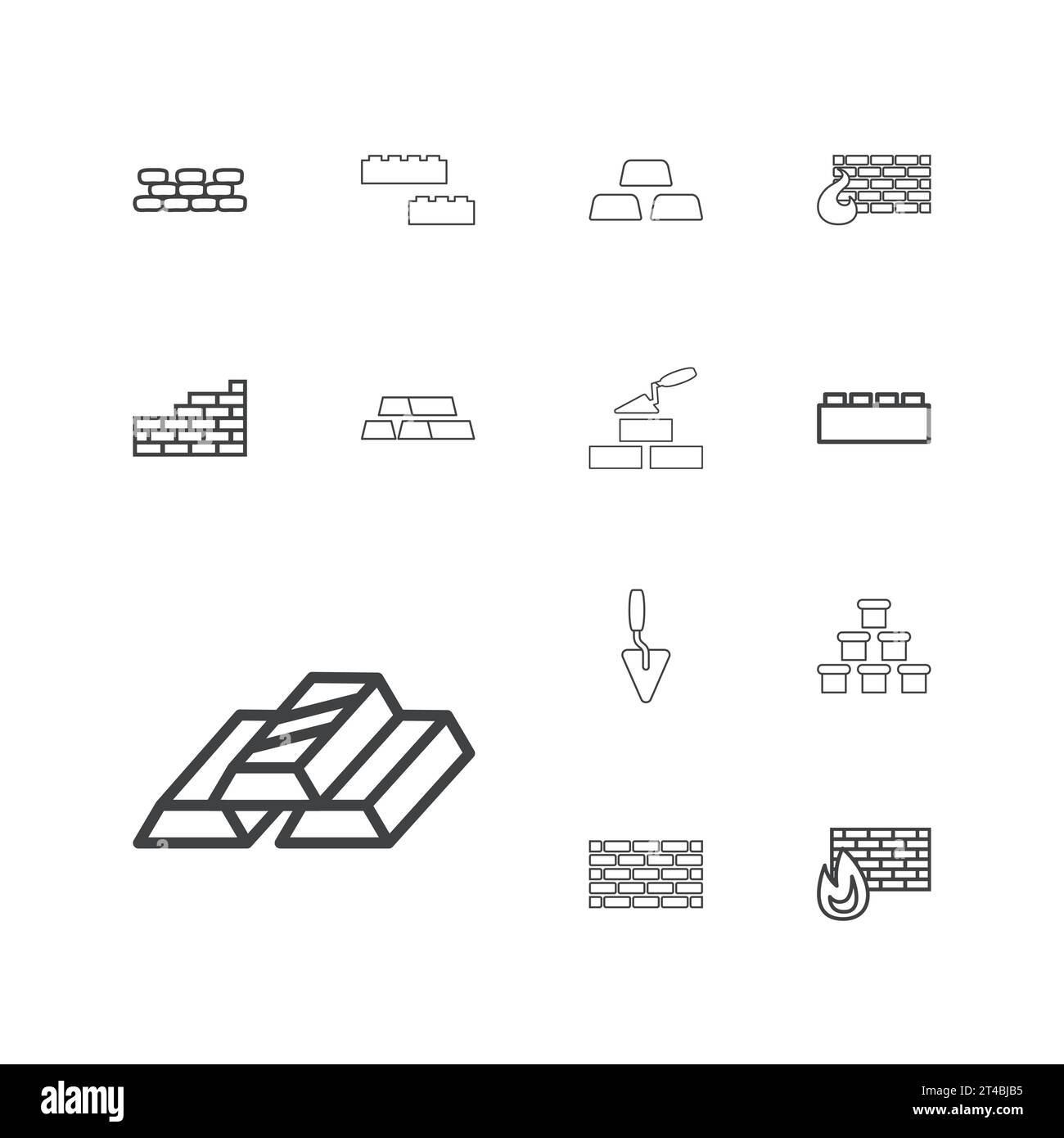 Construction concept brick wall trowel Black and White Stock Photos ...