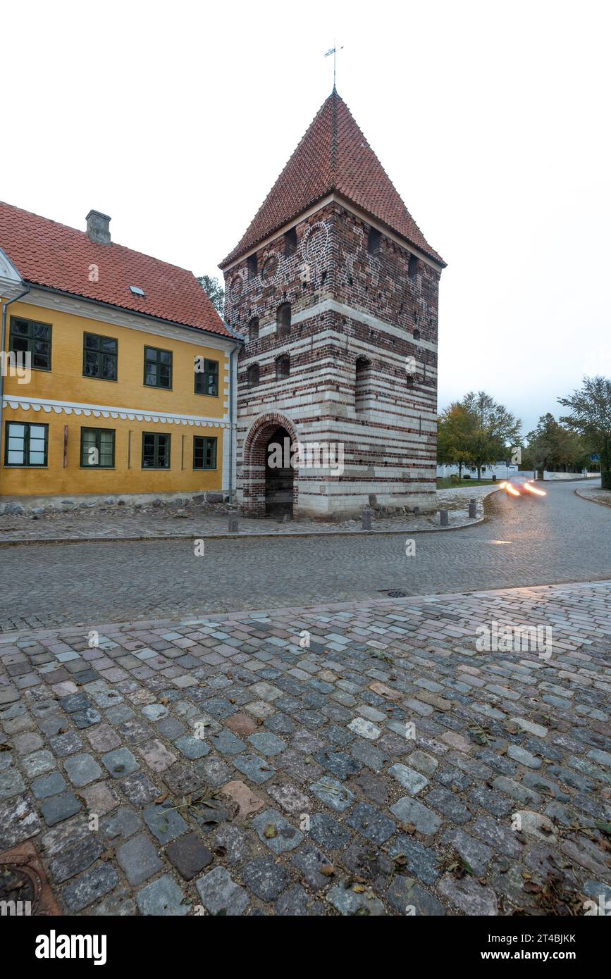 Historic town gate Molleporten, one of only two preserved town gates in ...
