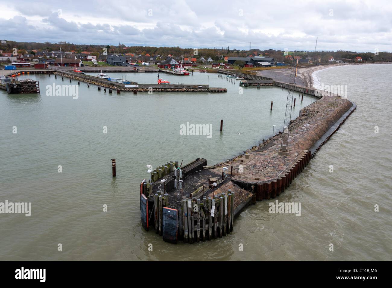 Entrance to Gedser ferry port, Denmark Stock Photo - Alamy
