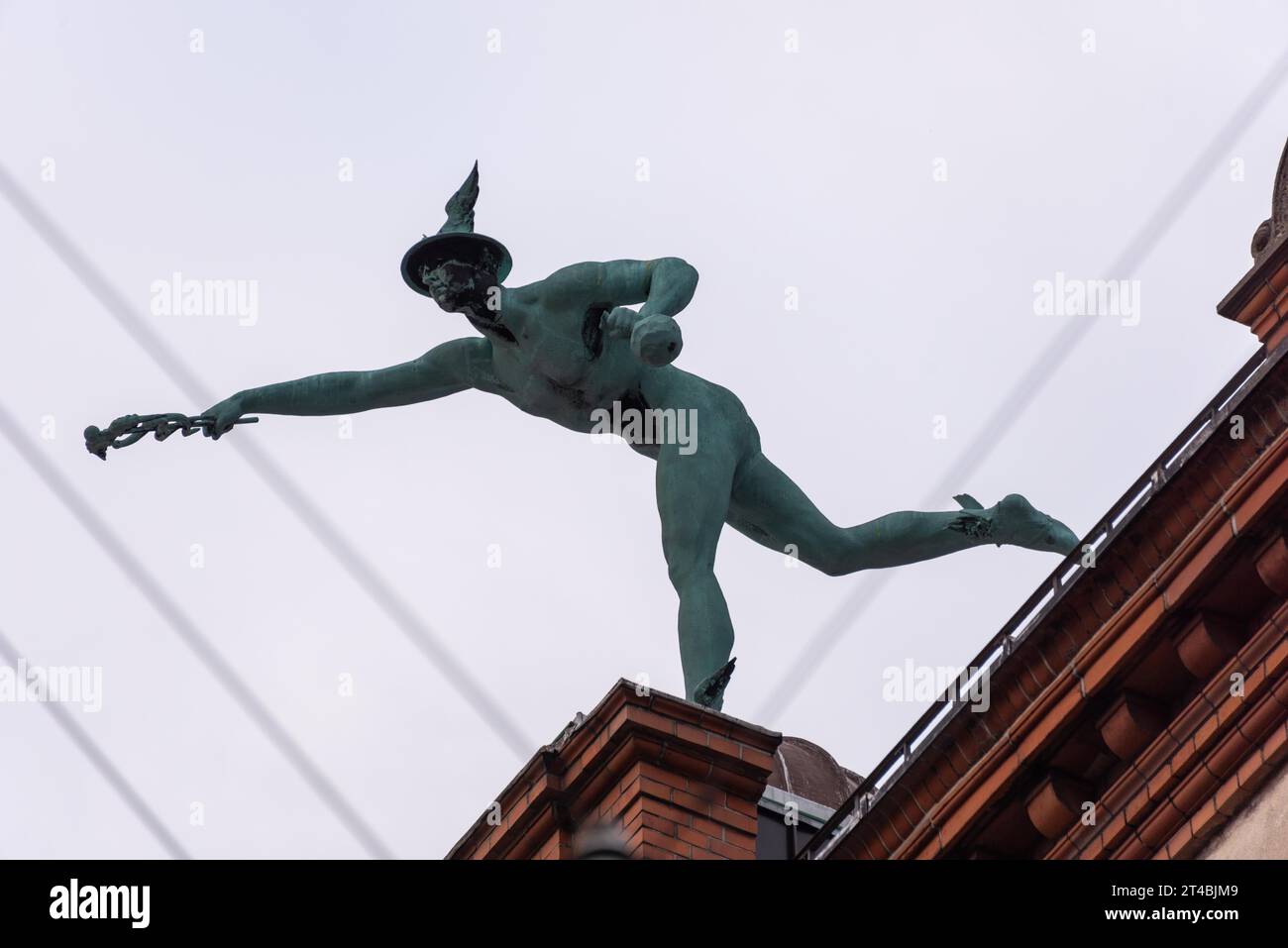 Bronze statue of Mercury, god of trade, travellers and thieves in Roman ...