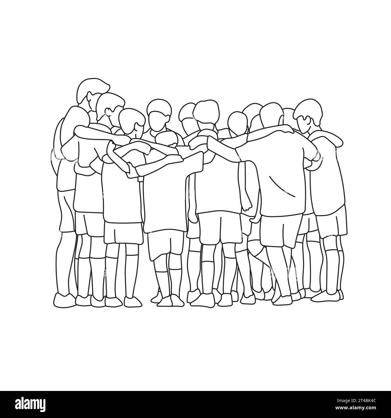 Football team praying Cut Out Stock Images & Pictures - Alamy