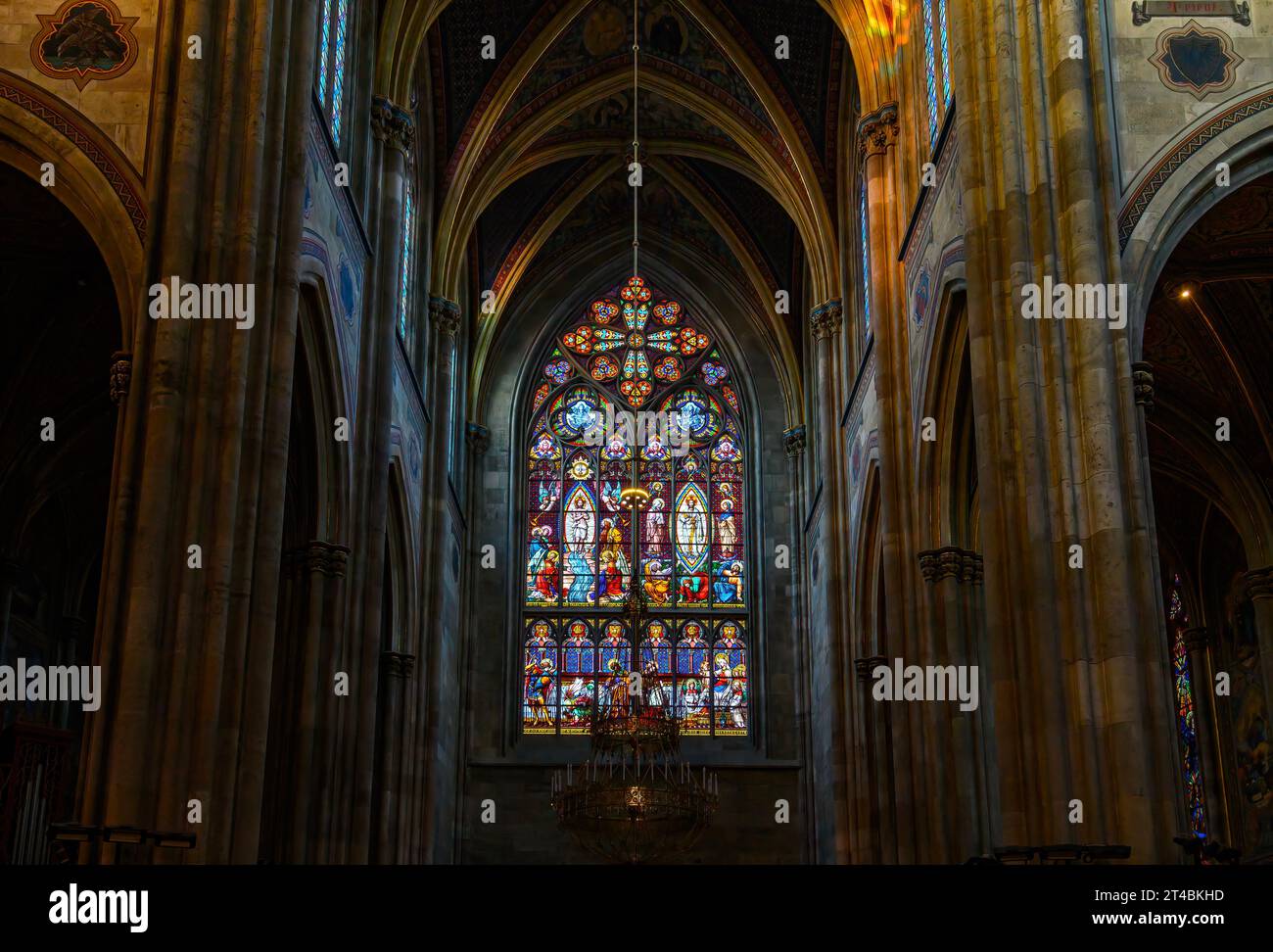 Vienna, Austria. Interior of Votivkirche or Votive Church. Famous Neo ...