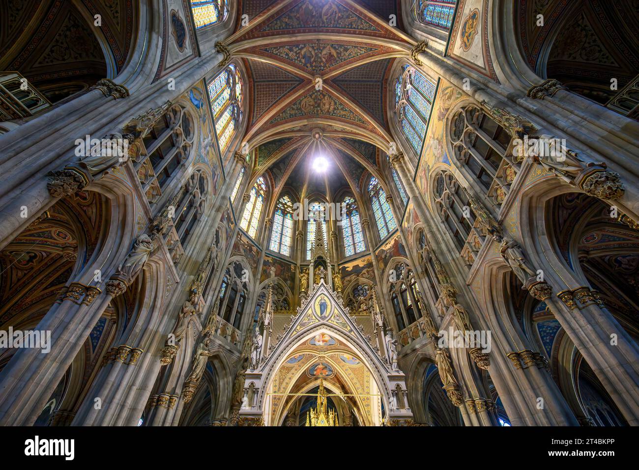 Vienna, Austria. Interior of Votivkirche or Votive Church. Famous Neo ...