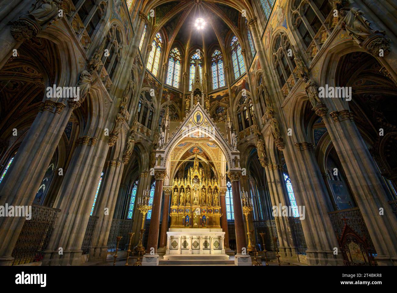 Vienna, Austria. Interior of Votivkirche or Votive Church. Famous Neo ...