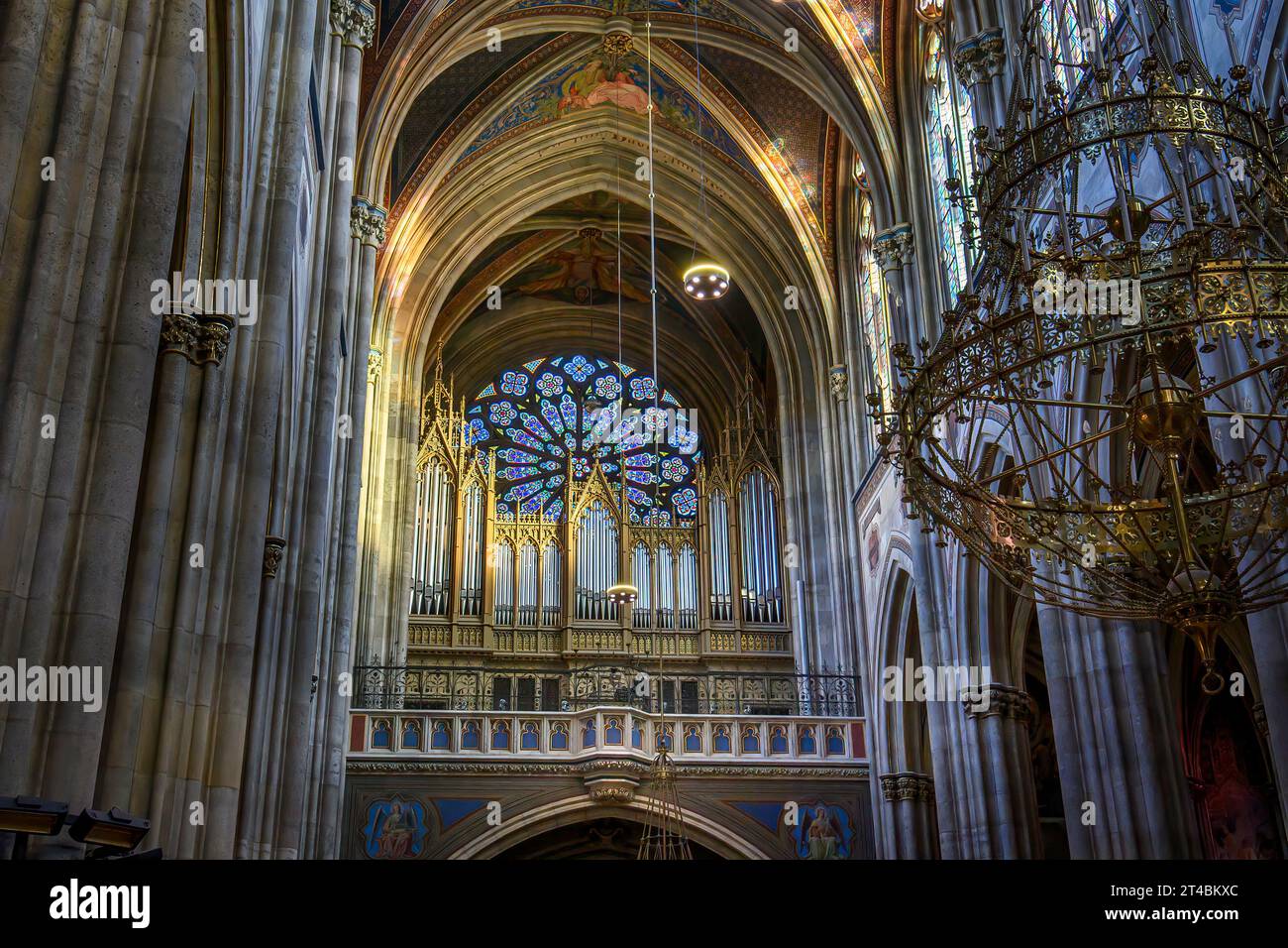 Vienna, Austria. Interior of Votivkirche or Votive Church. Famous Neo ...