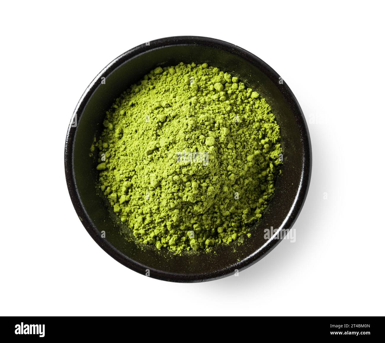 Matcha green tea on white background. Matcha powder. View from above ...