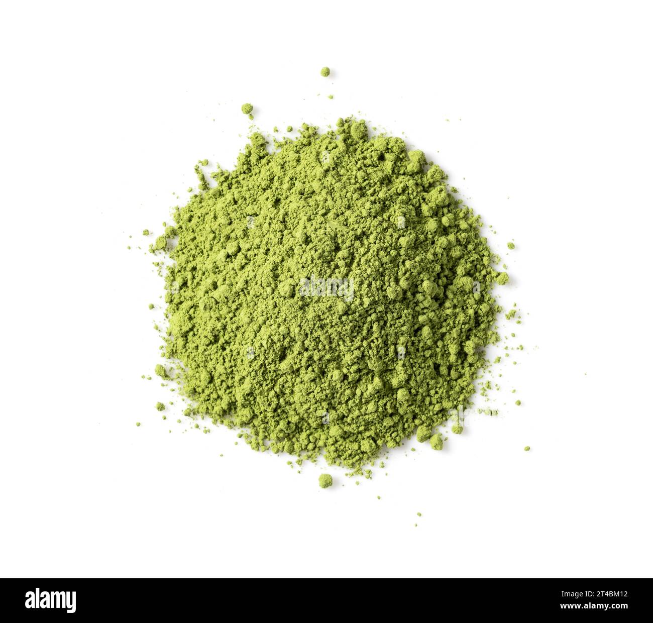 Matcha green tea on white background. Matcha powder. View from above ...
