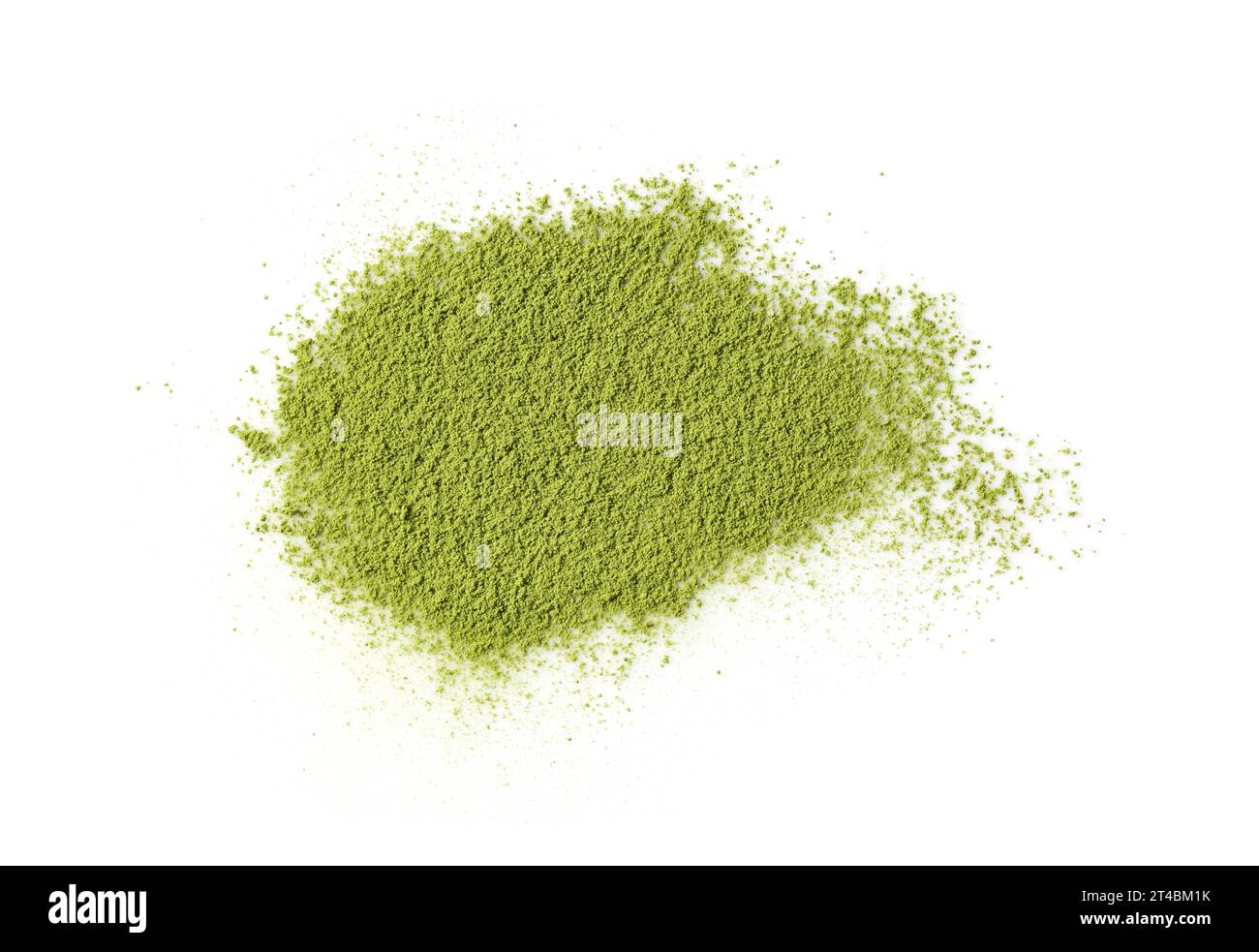 Matcha green tea on white background. Matcha powder. View from above ...
