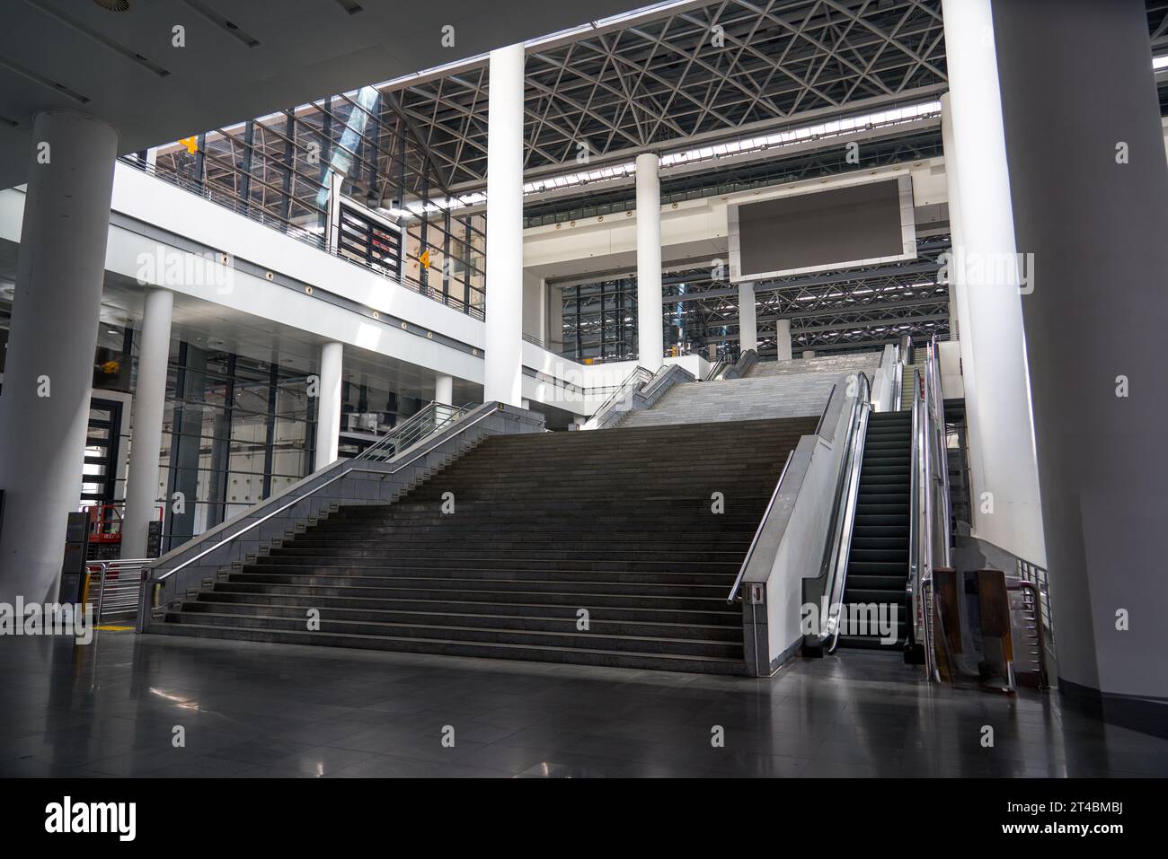 Large staircase inside the exhibition center Stock Photo - Alamy