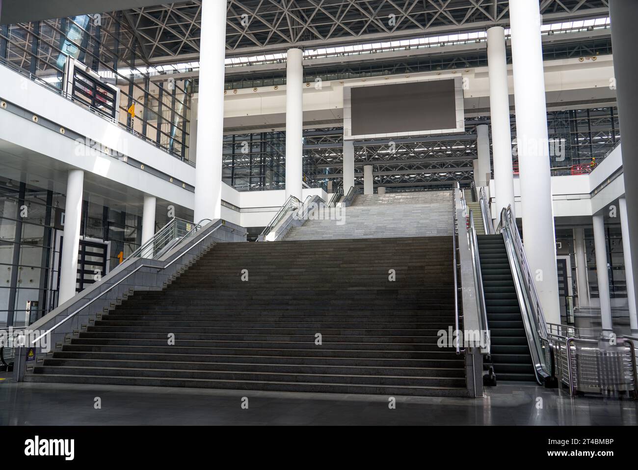 Large staircase inside the exhibition center Stock Photo - Alamy