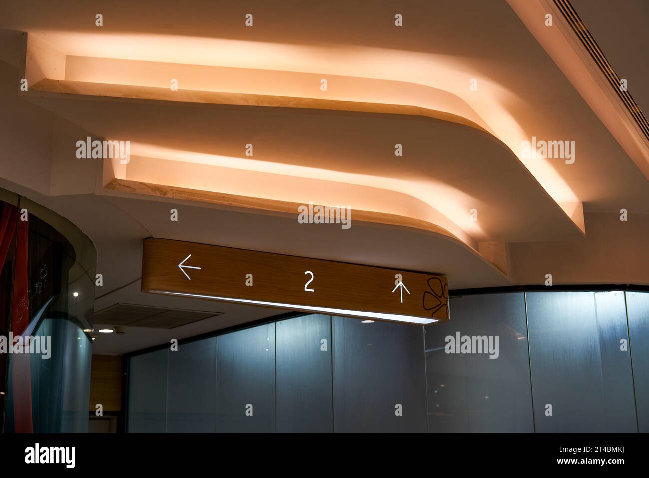 Signs in shopping malls in business districts Stock Photo - Alamy