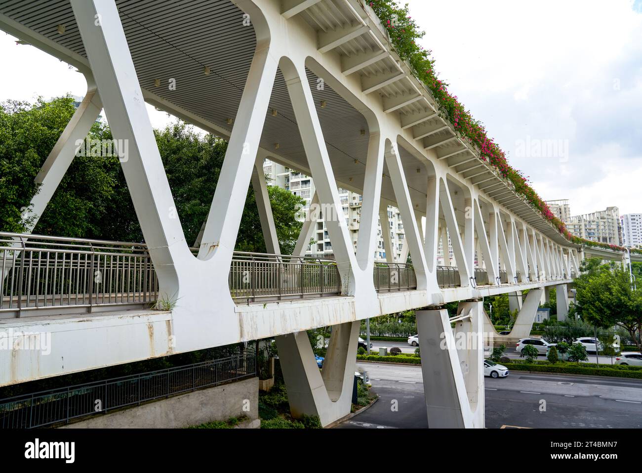 Overpasses and pedestrian bridges in the city Stock Photo - Alamy