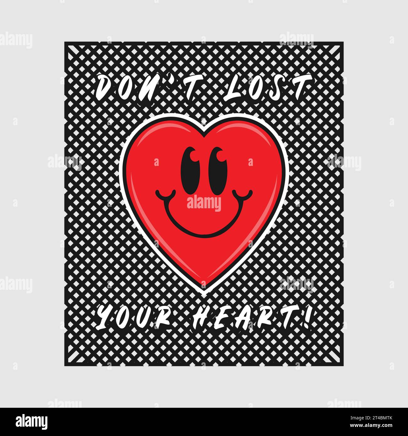 Heart smile emoji with don't lost your heart phrase. Positive quotes ...