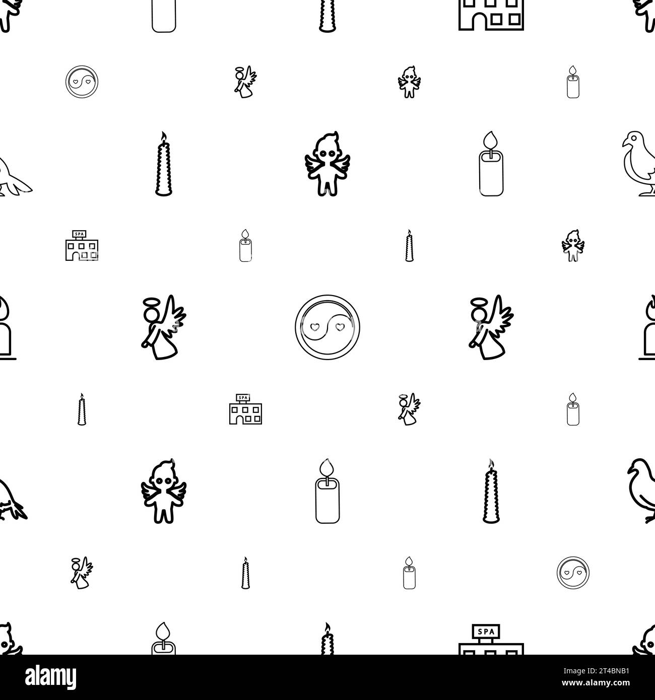 Religion icons pattern seamless white background Vector Image Stock ...