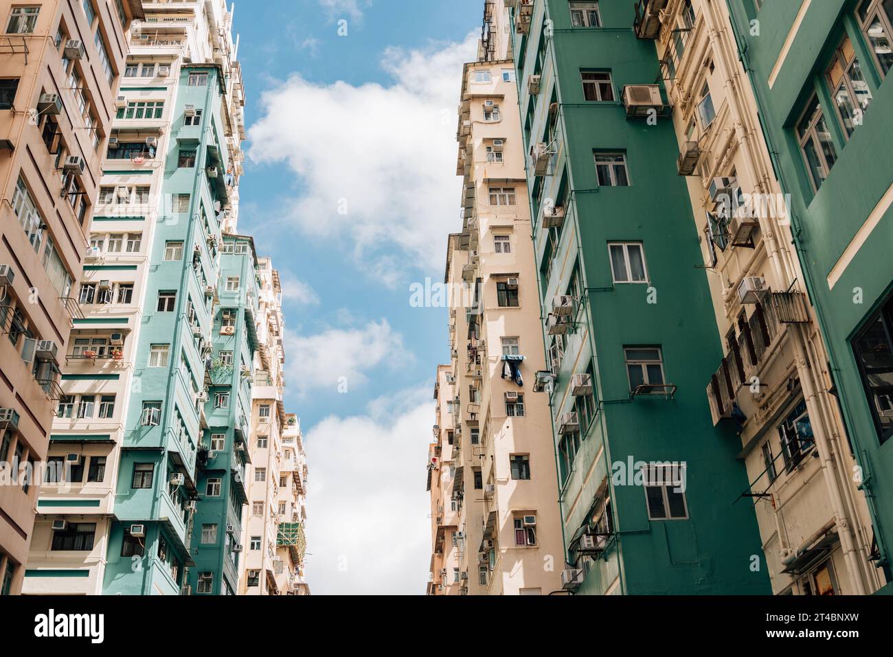 Vintage apartment building in Hong Kong Stock Photo - Alamy