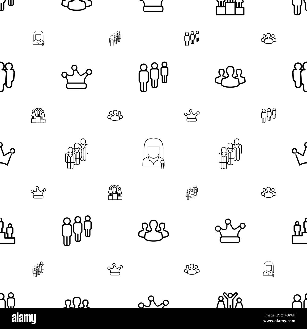 Leader icons pattern seamless white background Vector Image Stock ...