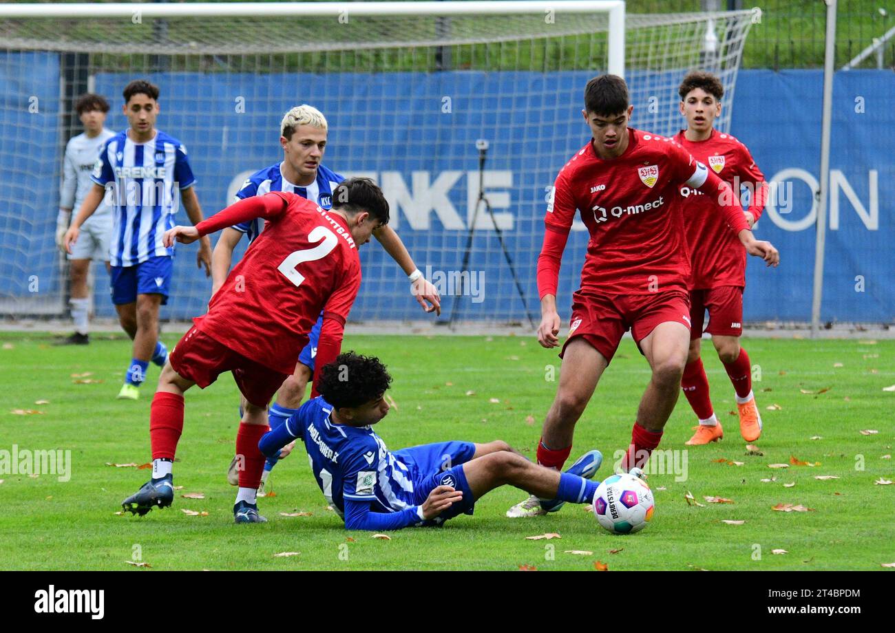 Karlsruher SC U17 wins against VfB Stuttgart Derby KSC Karlsruhe 28. Octobre 2023 Stock Photo ...