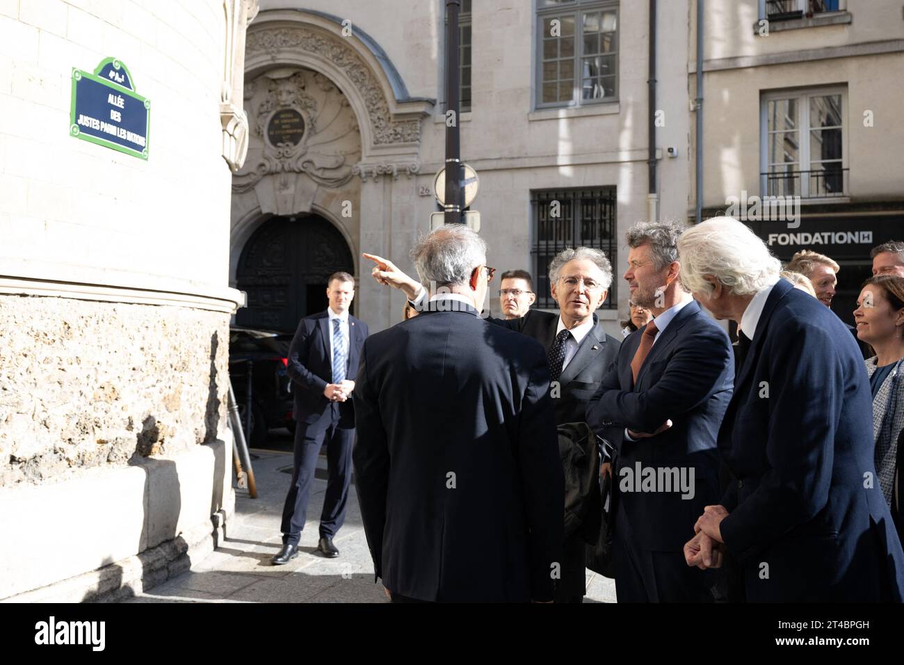 Paris, France. 29th Oct, 2023. Prince Frederik of Denmark with memorial ...