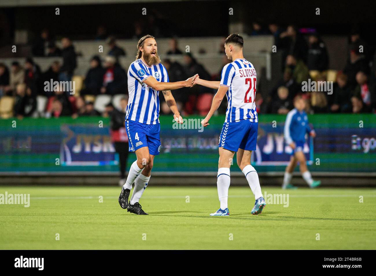 Silkeborg, Denmark. 29th Oct, 2023. Bjorn Paulsen (4) and Tobias ...