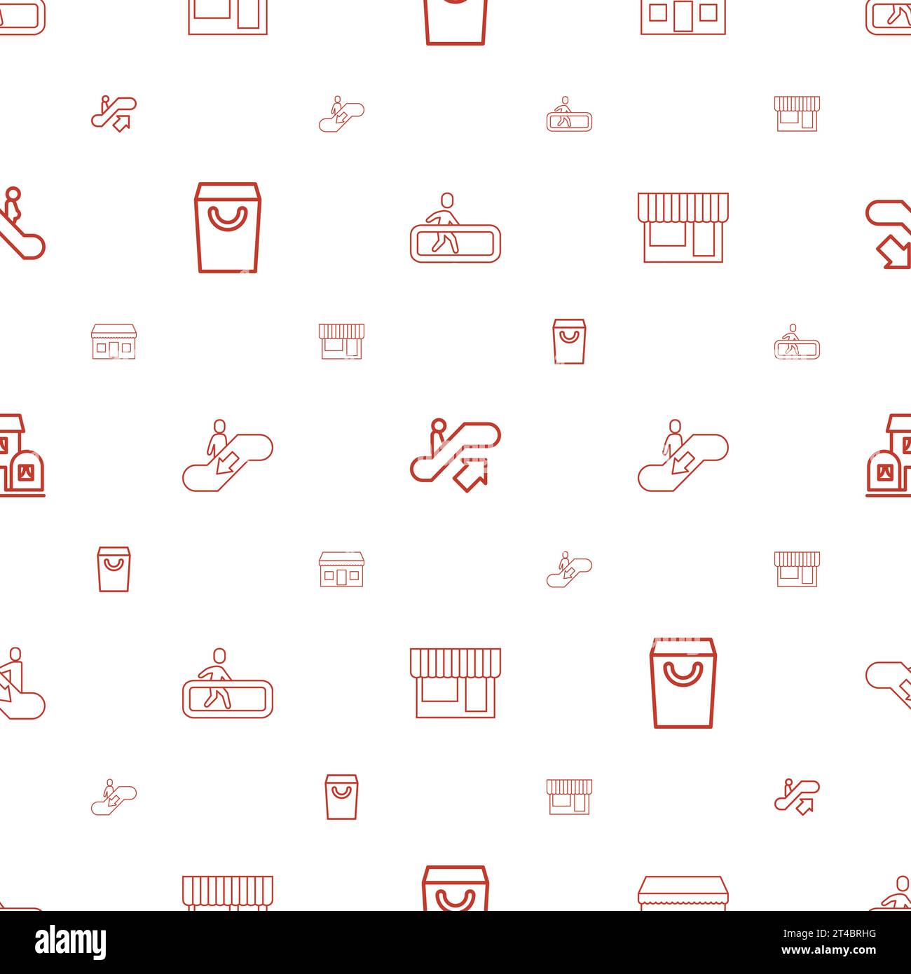 Mall icons pattern seamless white background Vector Image Stock Vector ...