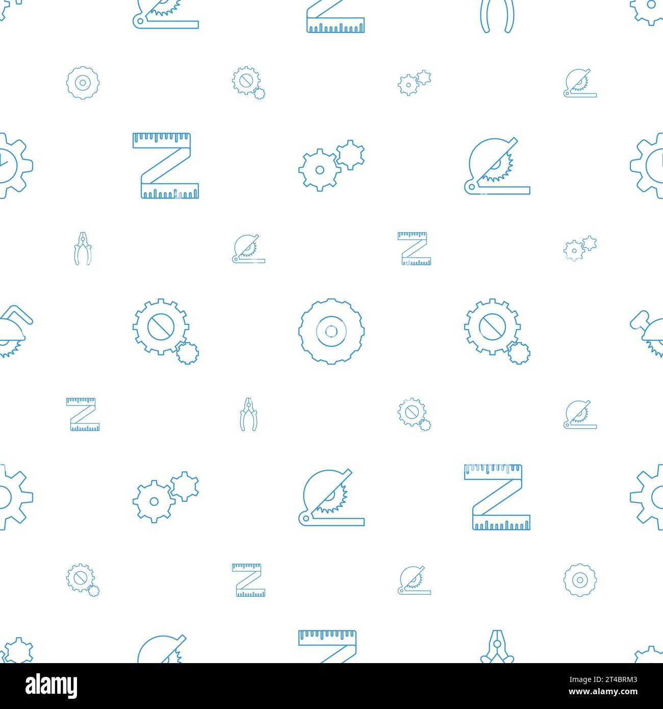 Mechanical icons pattern seamless white background Stock Vector Image ...