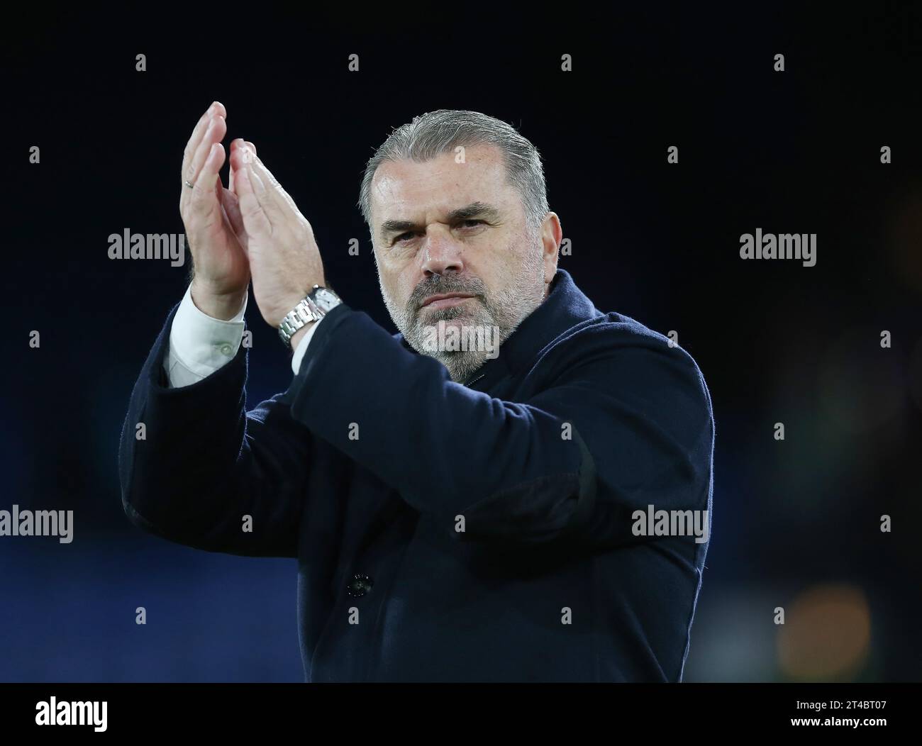 Ange Postecoglou Manager of Tottenham Hotspur celebrates the victory ...