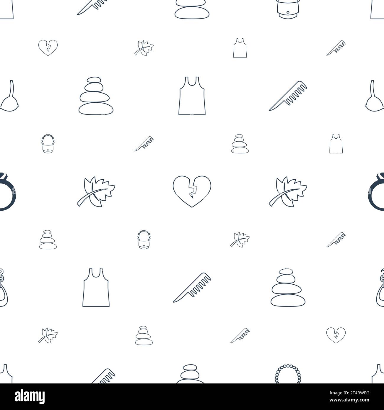 Beauty icons pattern seamless white background Vector Image Stock ...