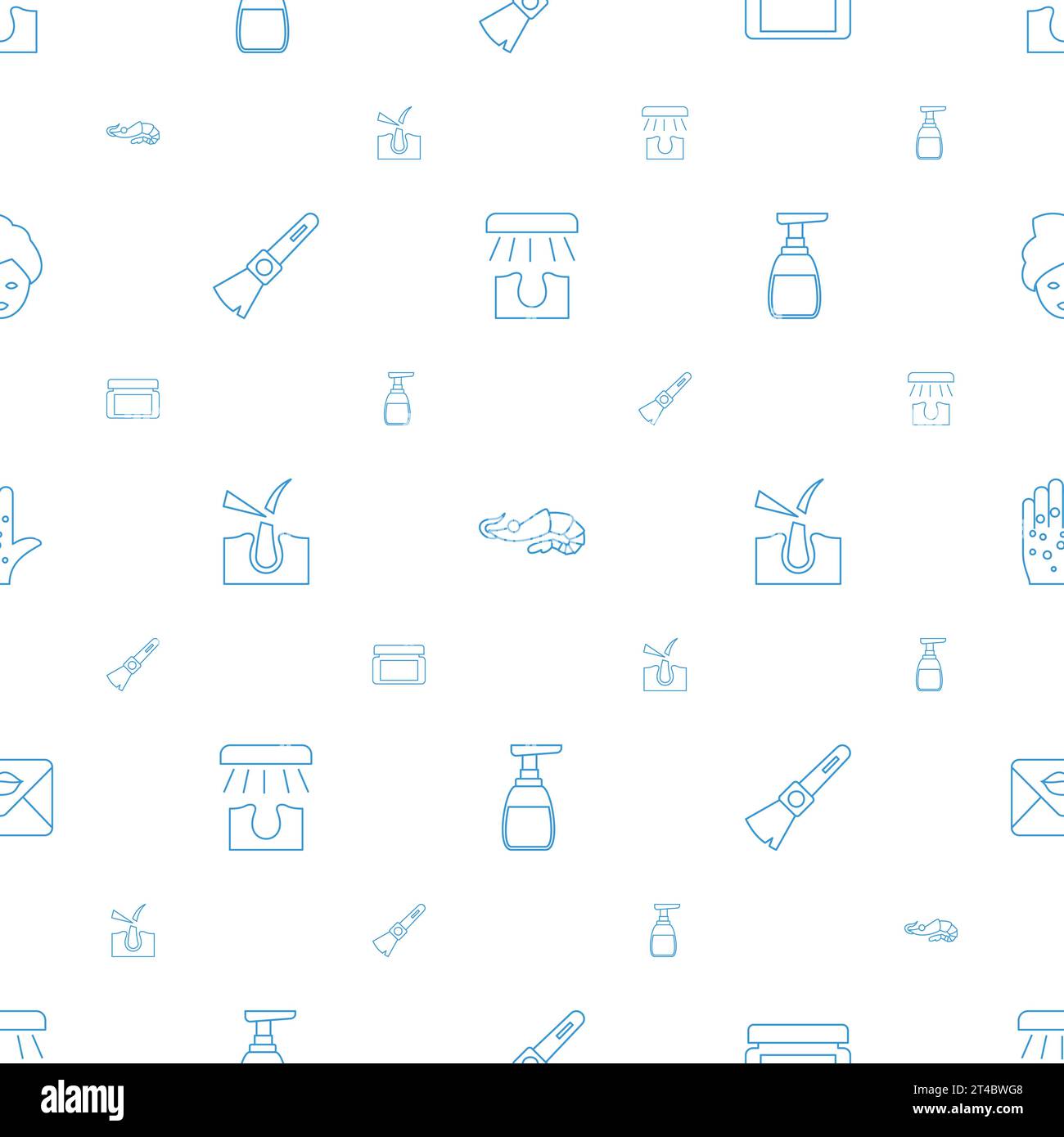 Skin icons pattern seamless white background Vector Image Stock Vector ...