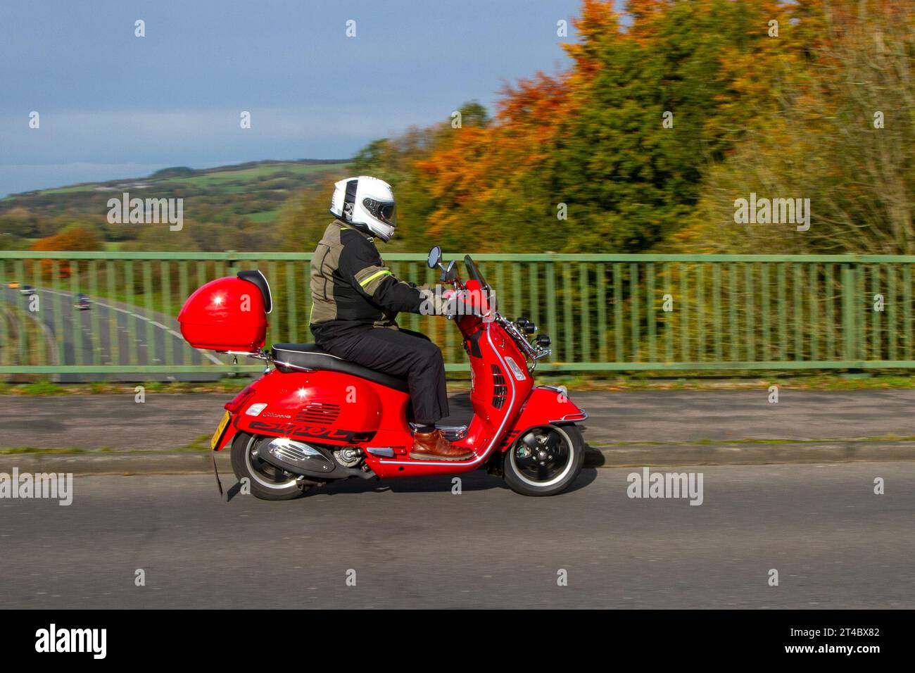 2014 Piaggio Super Vespa Gts 300 Super Single Red Motorcycle Scooter ...