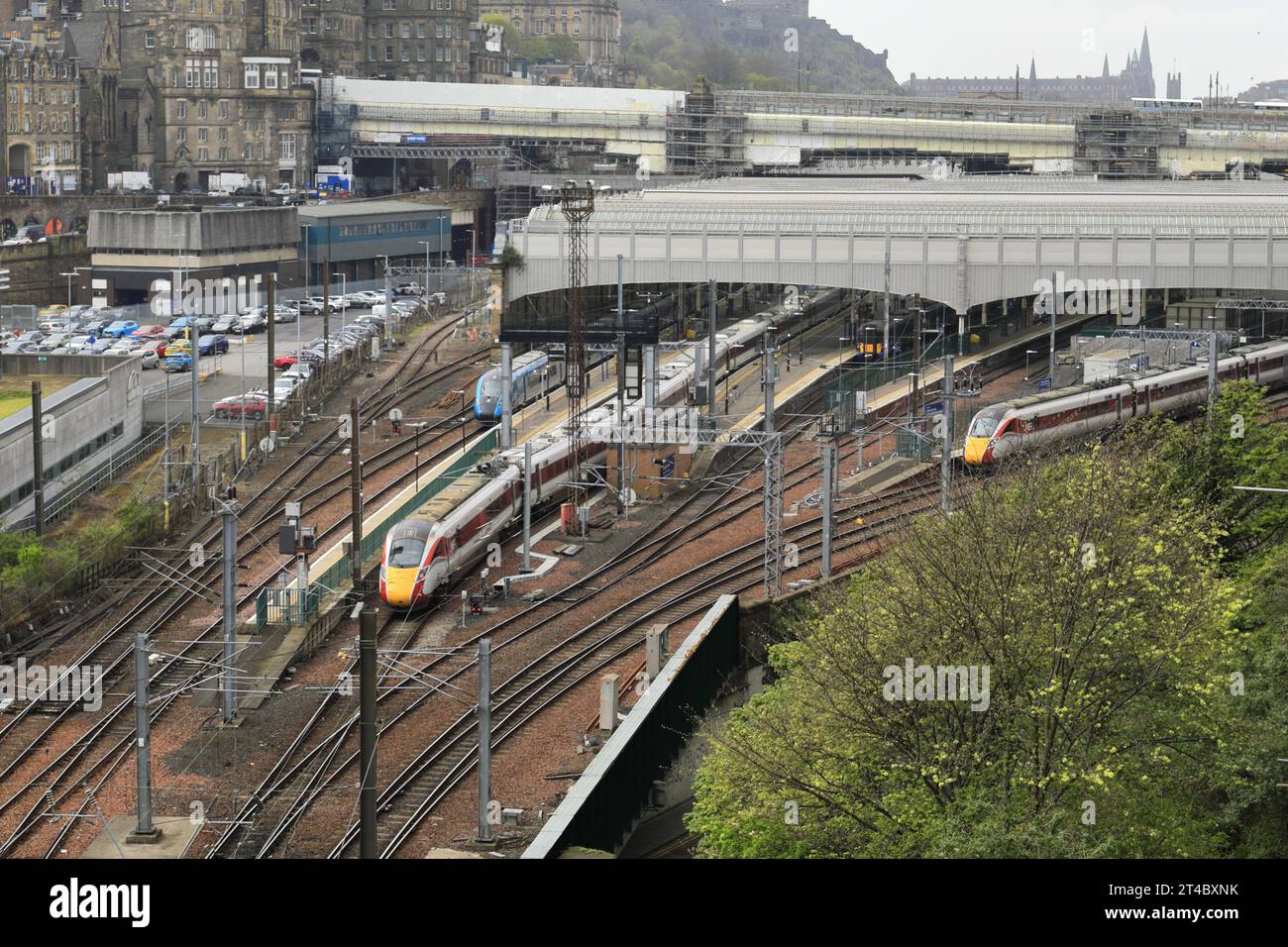 LNER Azuma at Edinburgh Waverley station; Edinburgh City, Scotland, UK ...