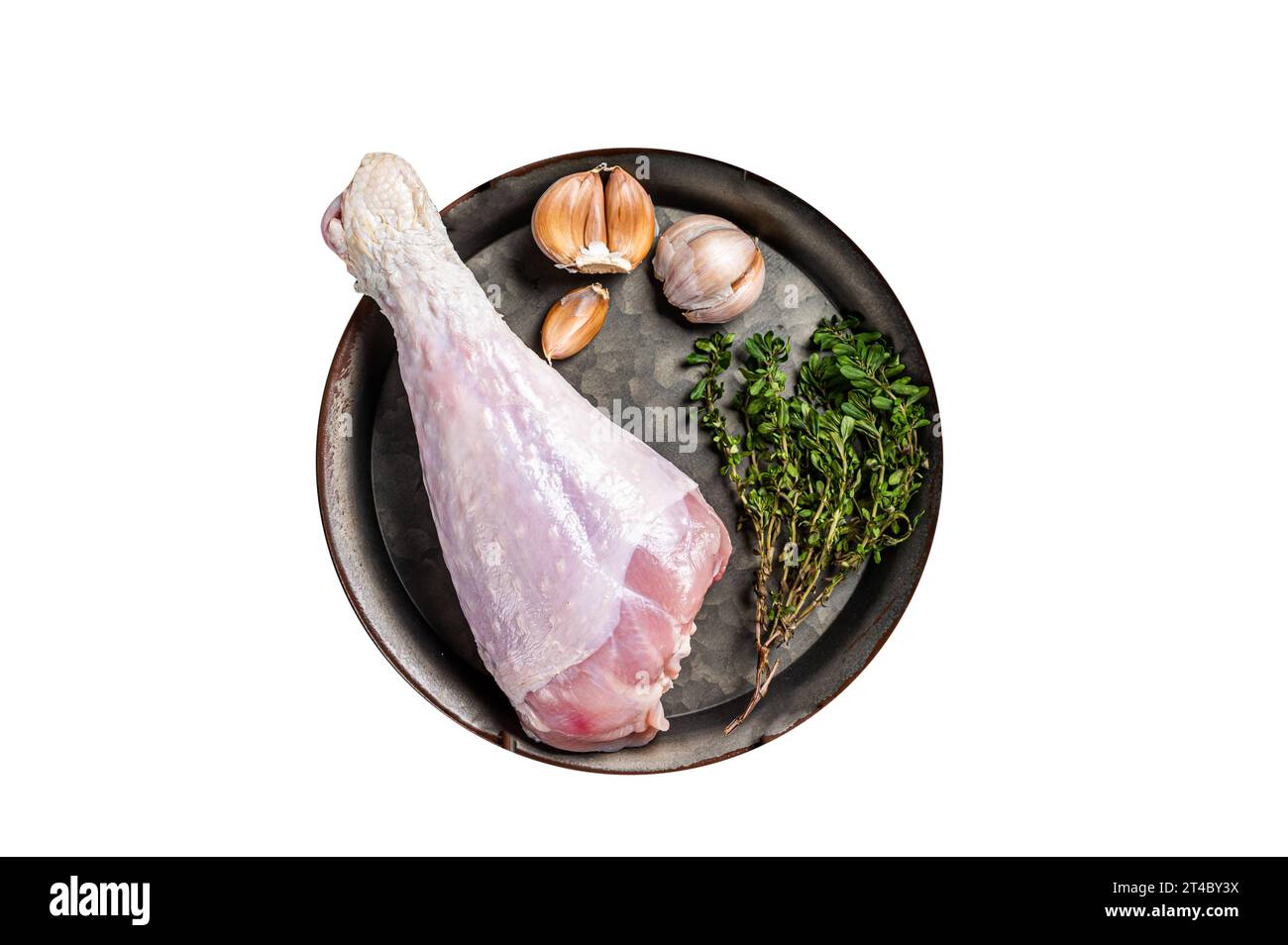 Uncooked turkey legs Drumsticks, raw Poultry meat. Isolated on white ...