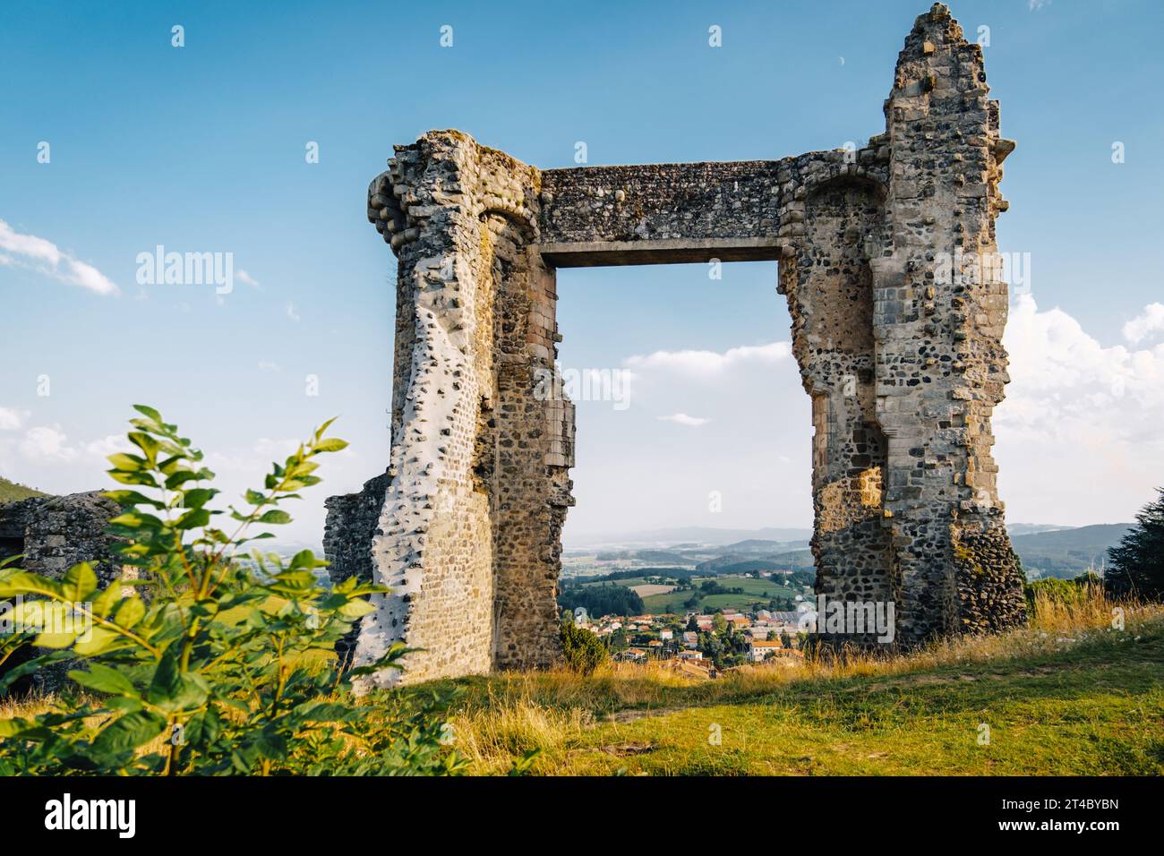 The remains of the Allegre medieval castle, also called the "Potence ...