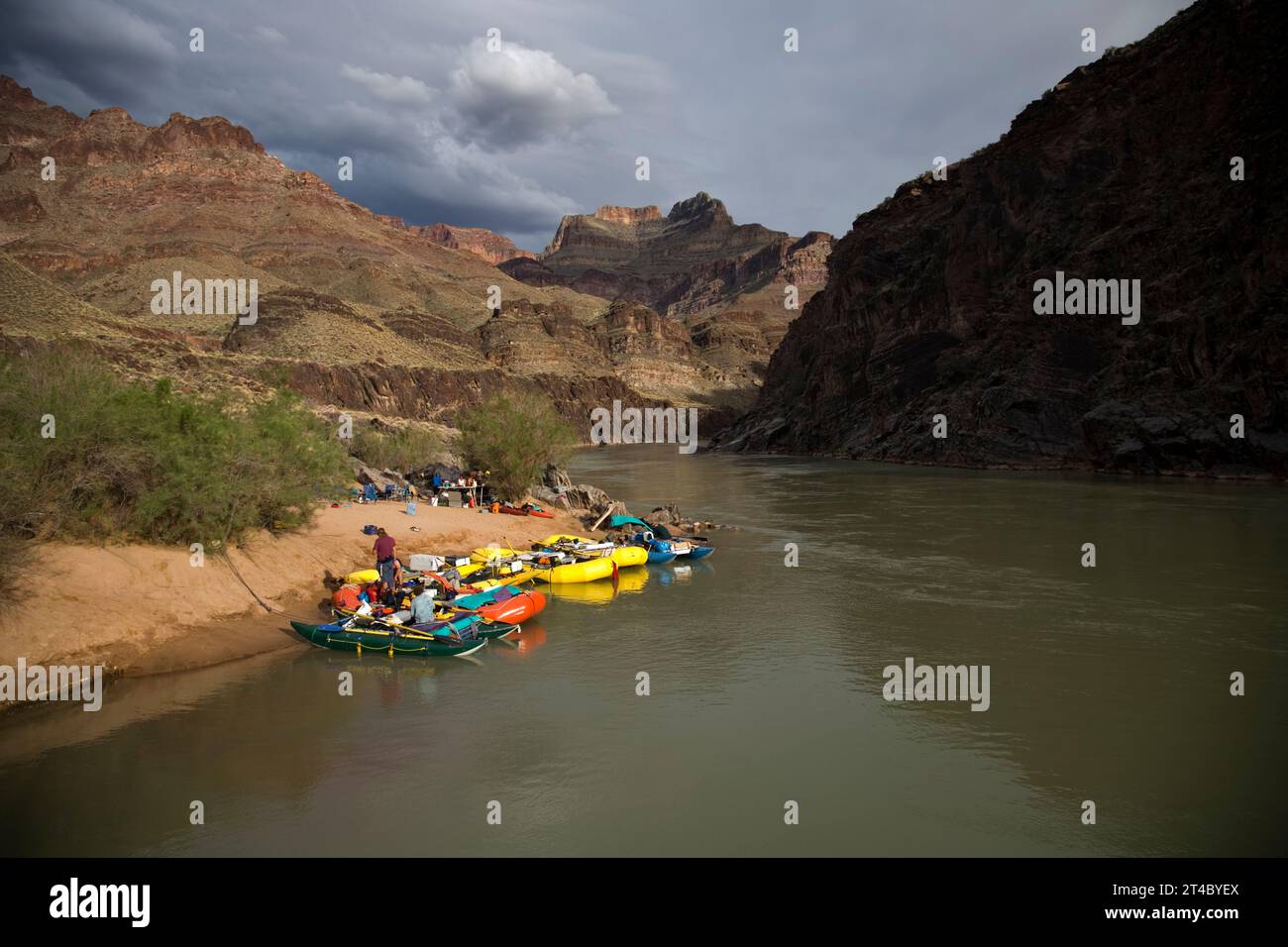 Raft trip camp, Grand Canyon, Arizona Stock Photo - Alamy
