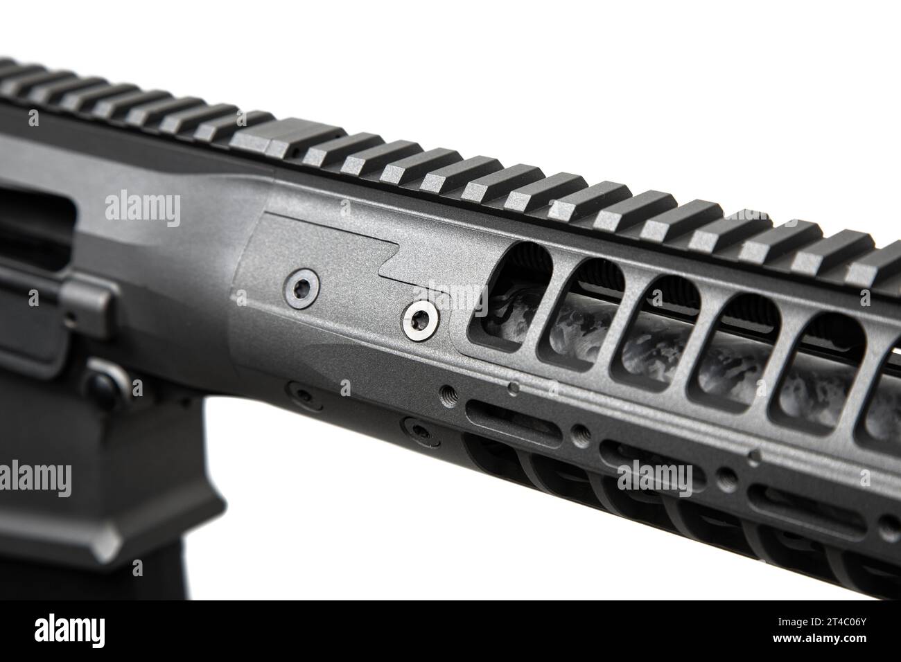 Modern automatic rifle isolated on white background. Weapons for police ...