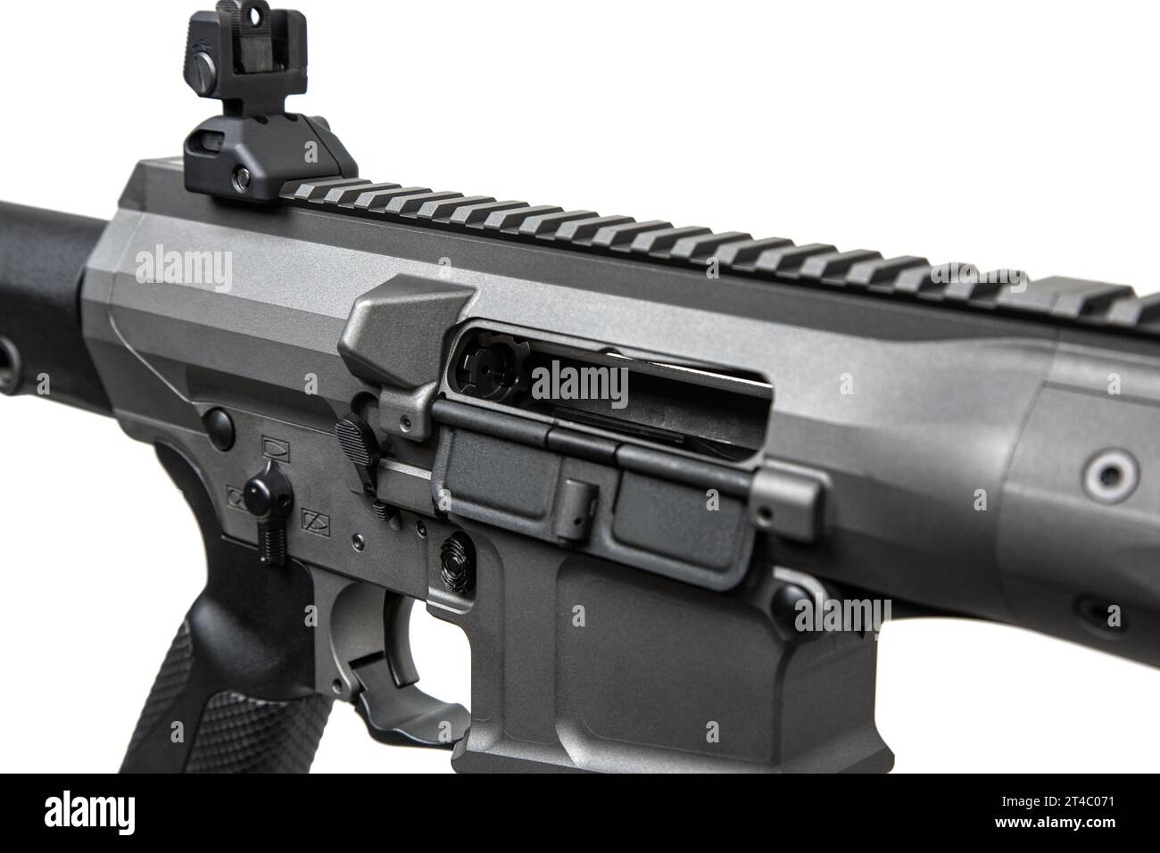 Modern automatic rifle isolated on white background. Weapons for police ...