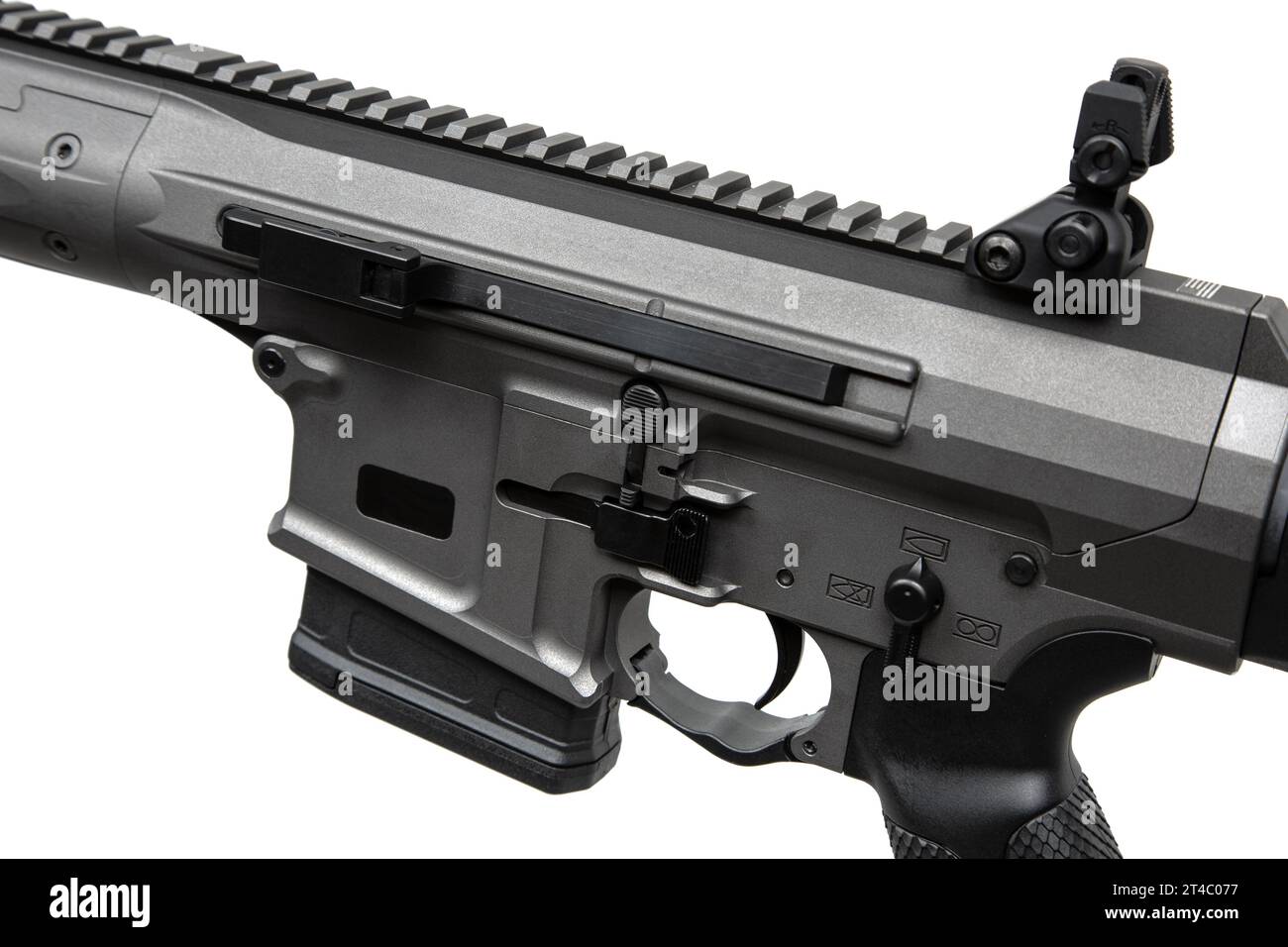 Modern automatic rifle isolated on white background. Weapons for police ...