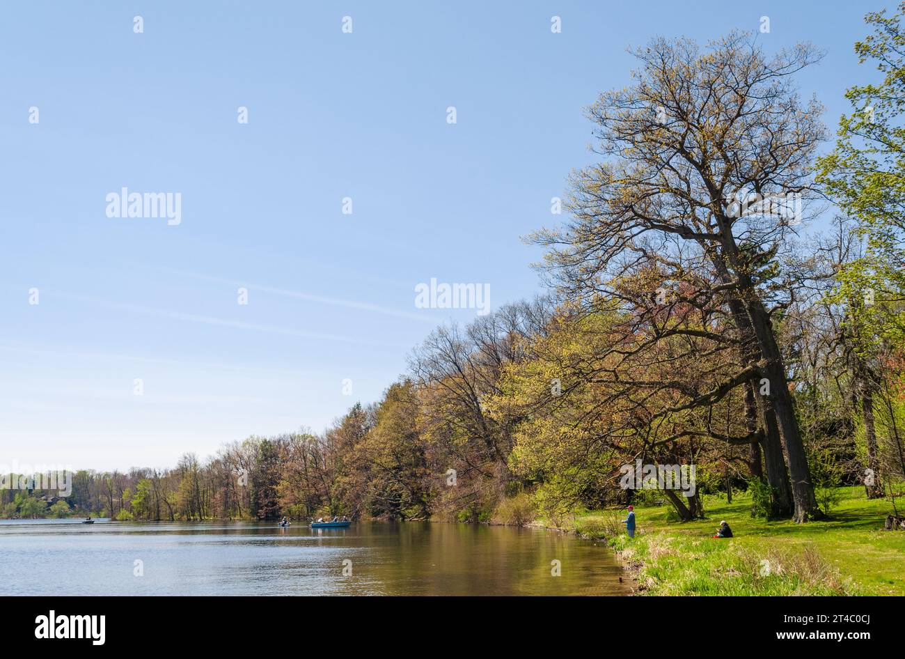 The Lake View at Long Point State Park in New York State Stock Photo ...
