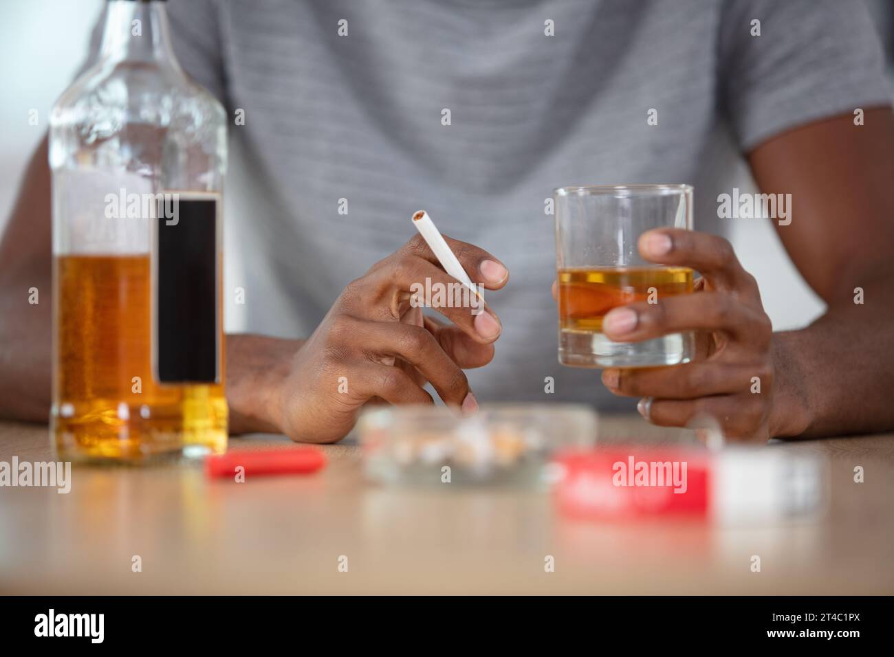 alcoholism alcohol addiction and people concept Stock Photo - Alamy