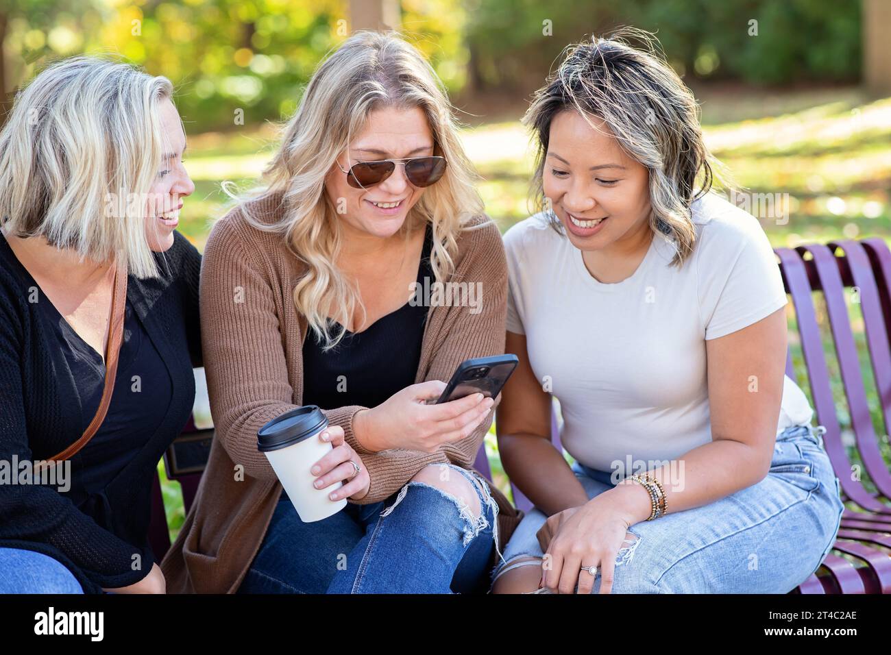 Sitting talking bench media hi-res stock photography and images - Alamy