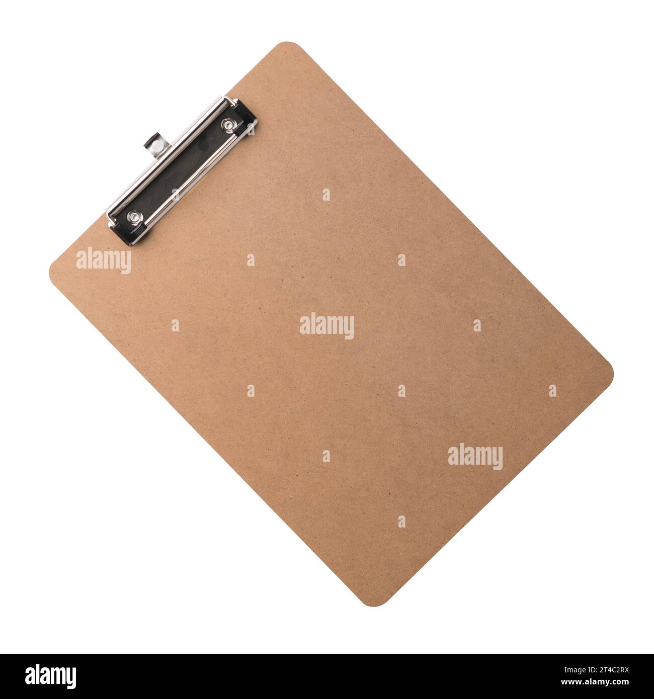 Brown clipboard with clip at the top for papers. Single clipboard ...