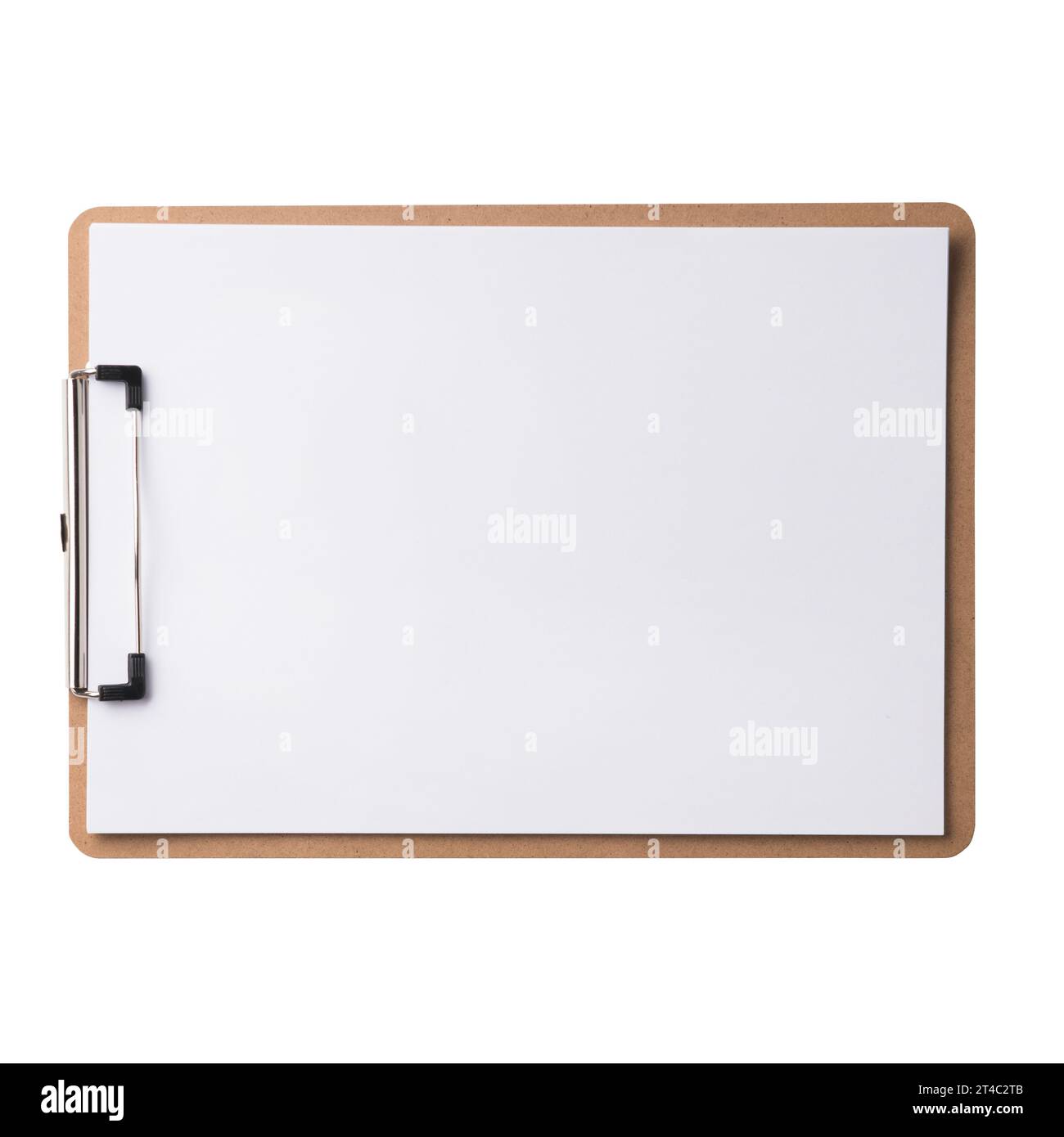 Brown clipboard with clip at the top for papers. Single clipboard ...