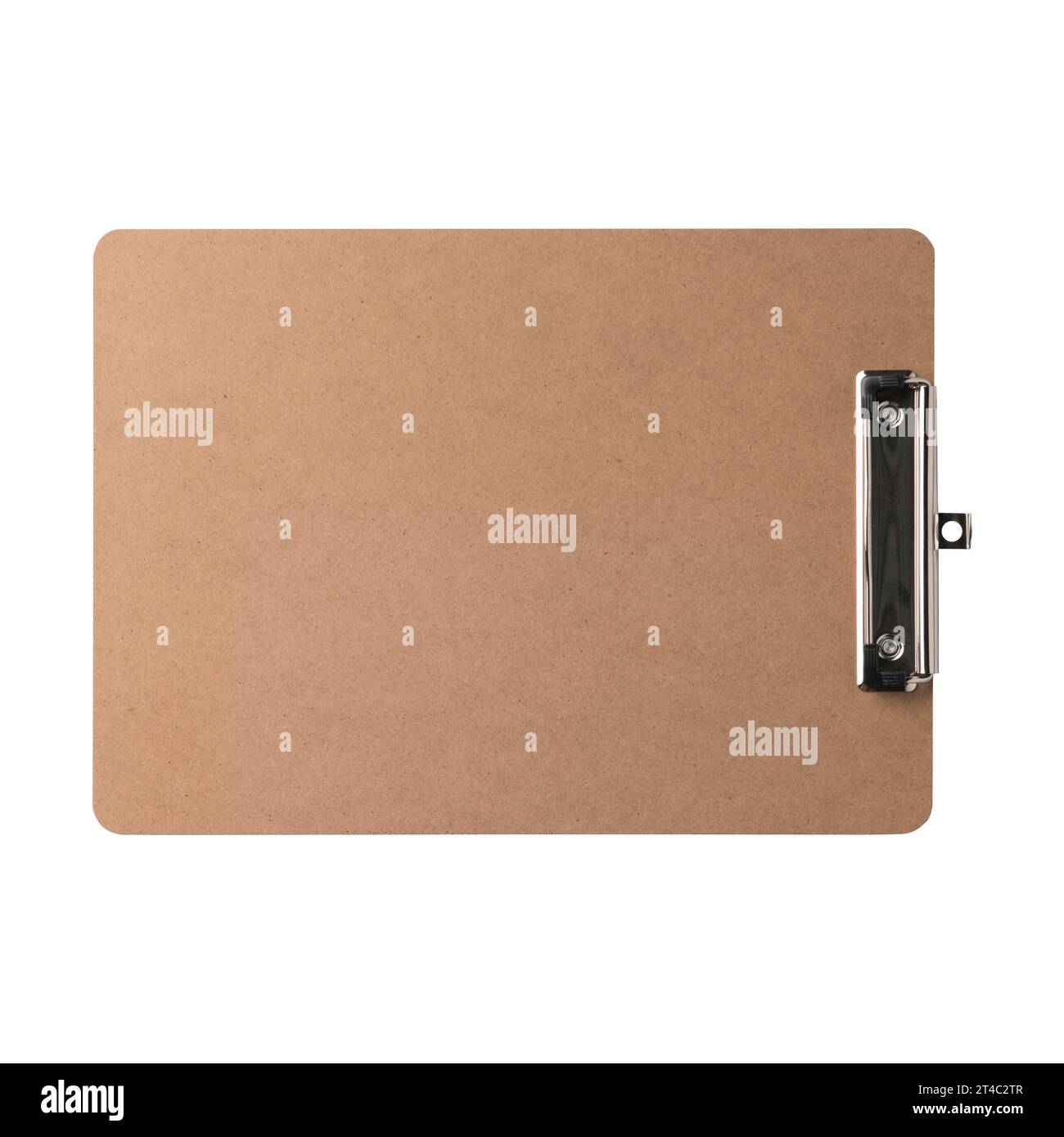 Brown clipboard with clip at the top for papers. Single clipboard ...